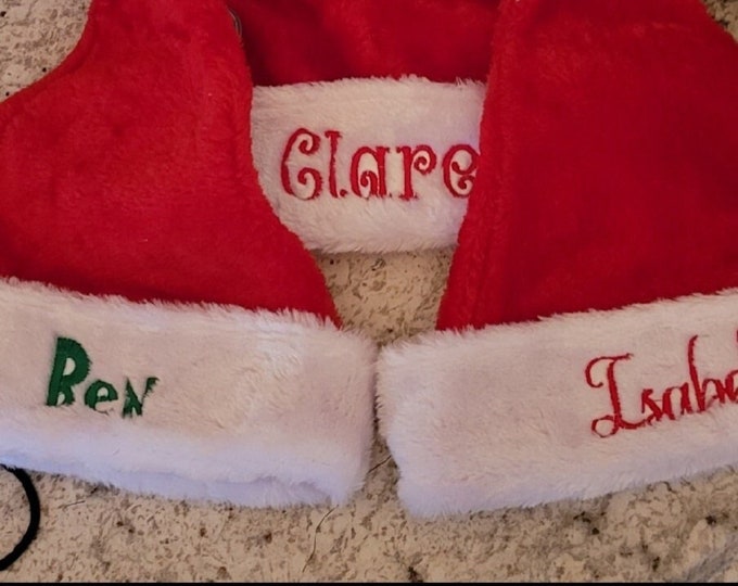Personalized Santa Hats - Etsy
