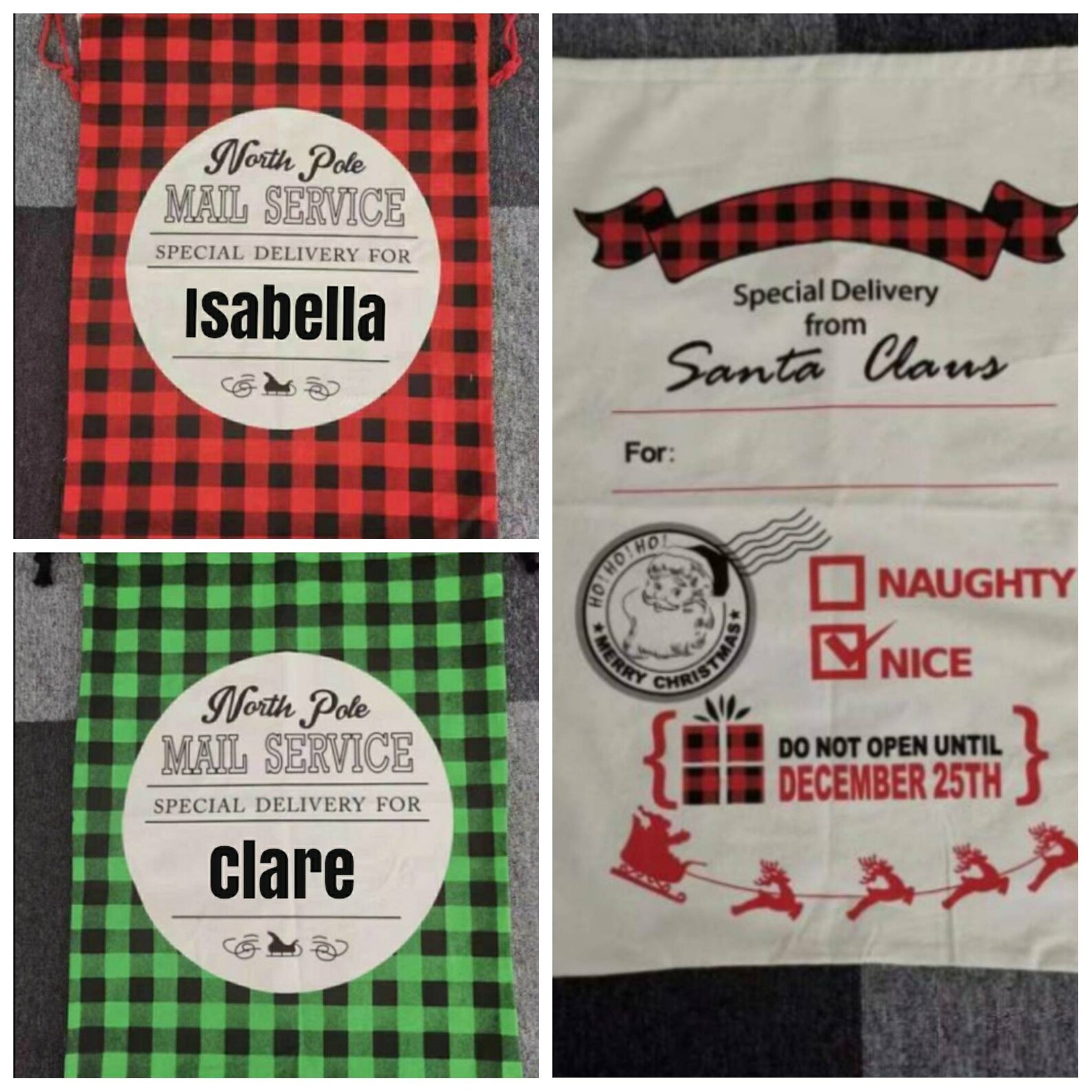 Personalized Santa Sack Canvas Santa Sack for Kids Santa - Etsy