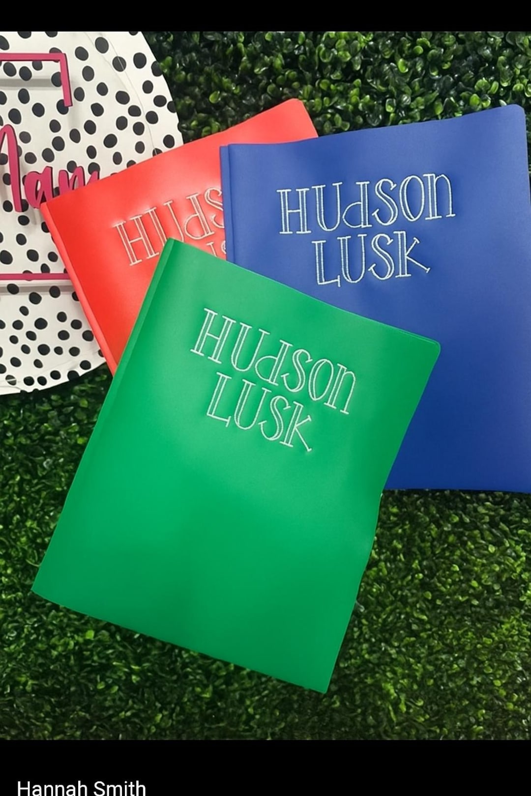 Embroidered School Folder – Custom Name Folder for Kids, Back to School ...