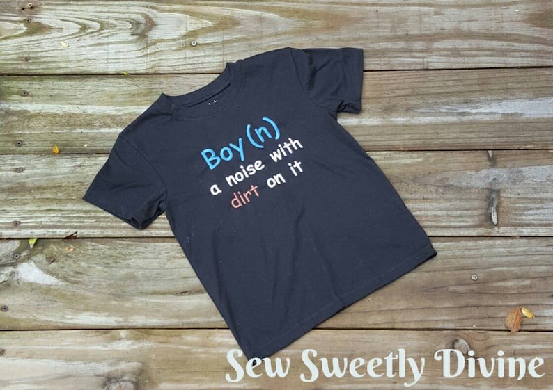 Boy Shirt, Funny Boy Shirt, Embroidered Boy Shirt, Boy a Noise With ...