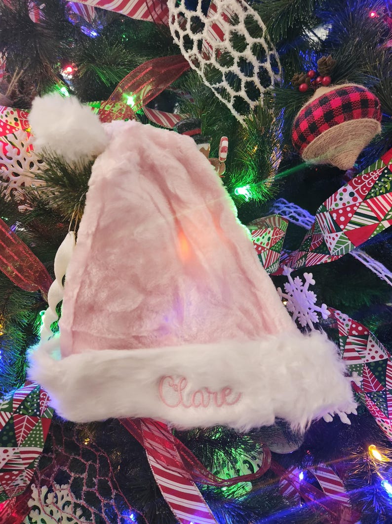 Personalized Santa Hats, Embroidered Santa Hats, Gift for Kids, Gift ...