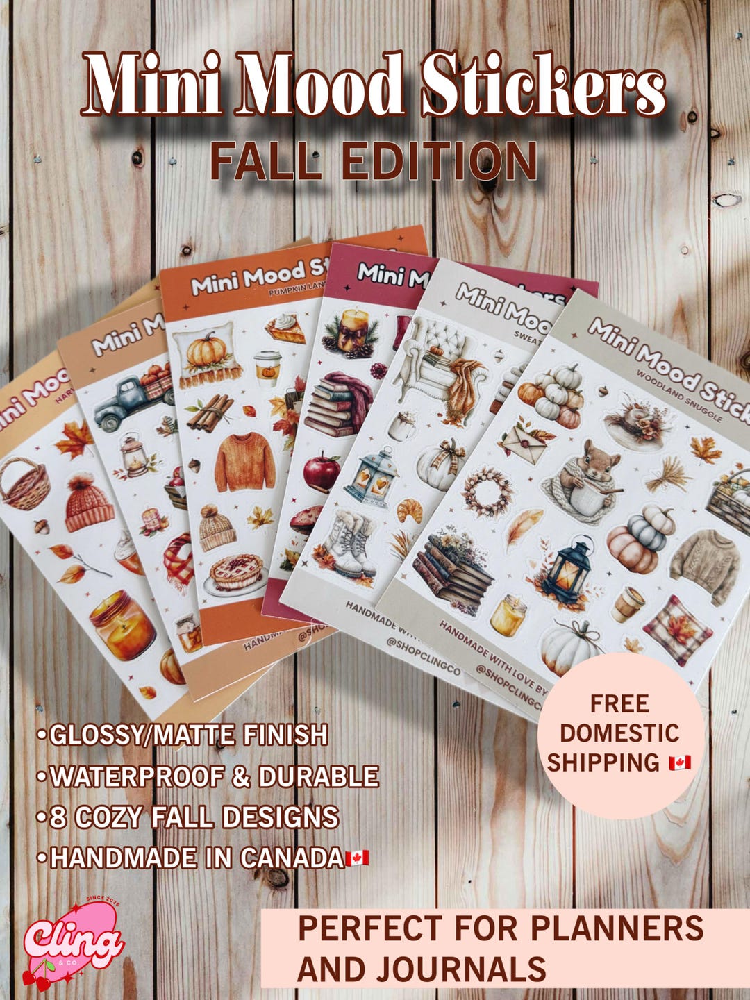 Mini Mood Stickers™ – Fall Collection | Cozy Autumn Stickers ...