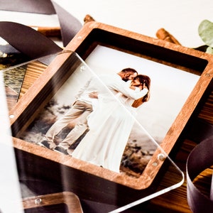 Glass Photo Box and Wedding Memory Box & Engraved Glass Box | Etsy