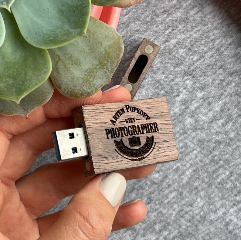USB Flash Drive Wedding Usb Wooden Usb With Logo - Etsy
