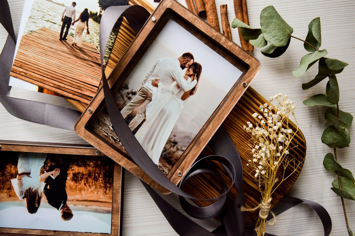 Glass Photo Box and Wedding Memory Box & Engraved Glass Box | Etsy