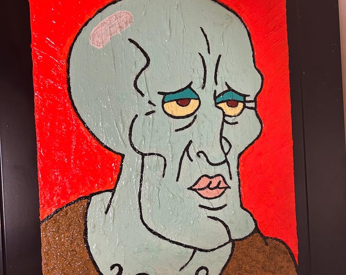 8x10 Handsome Squidward Print - Etsy Canada