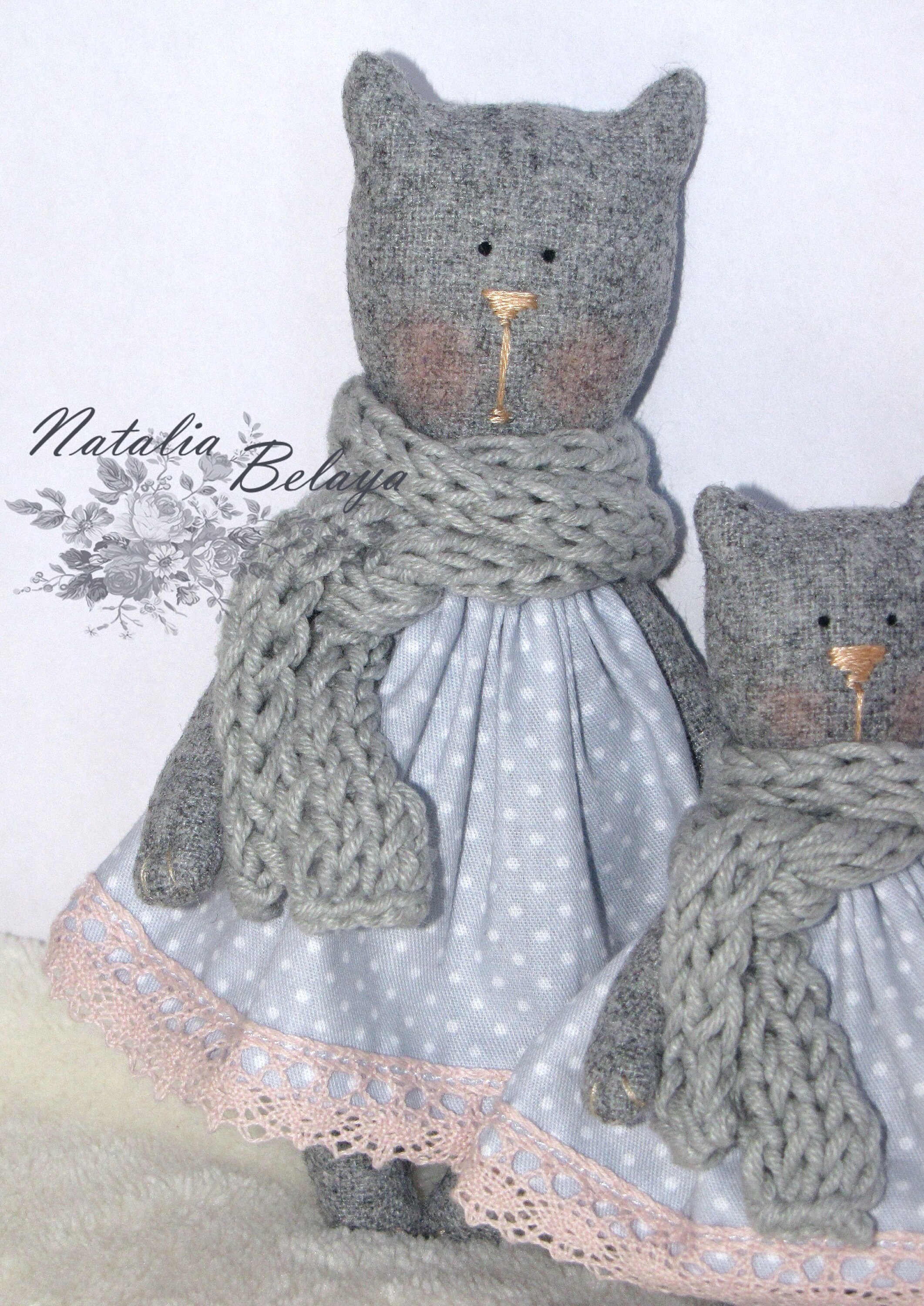 Sewing PDF Pattern, Cat Dolls Sewing Pattern, Stuffed Animal Pattern ...