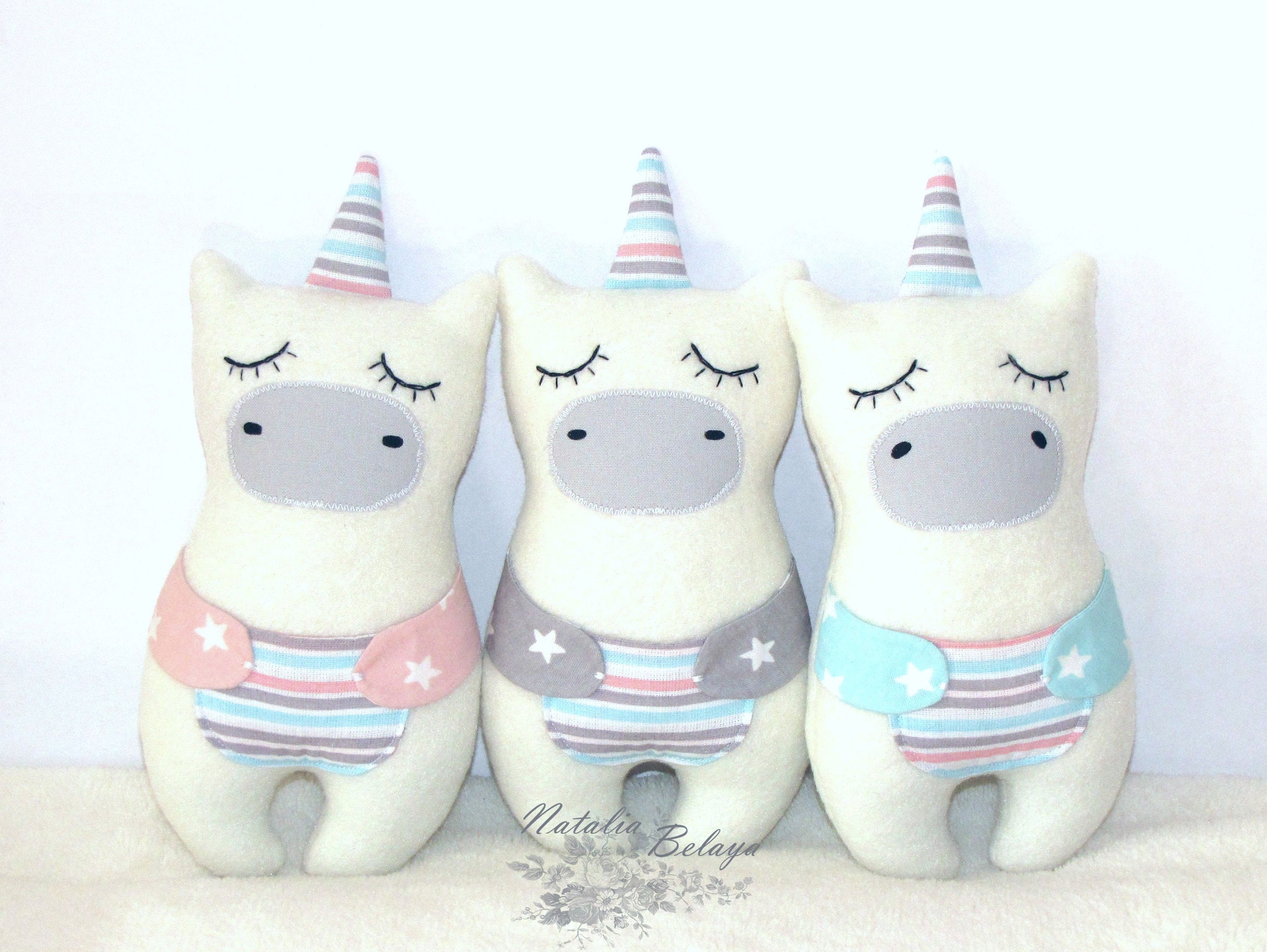 Unicorn PDF Pattern, Sewing Pattern and Tutorial, Stuffed Animal E ...
