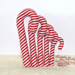 Christmas Candy Cane Sewing Pattern, Stuffed Ornaments PDF Pattern ...