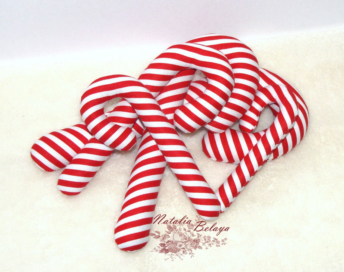Christmas Candy Cane Sewing Pattern, Stuffed Ornaments PDF Pattern ...
