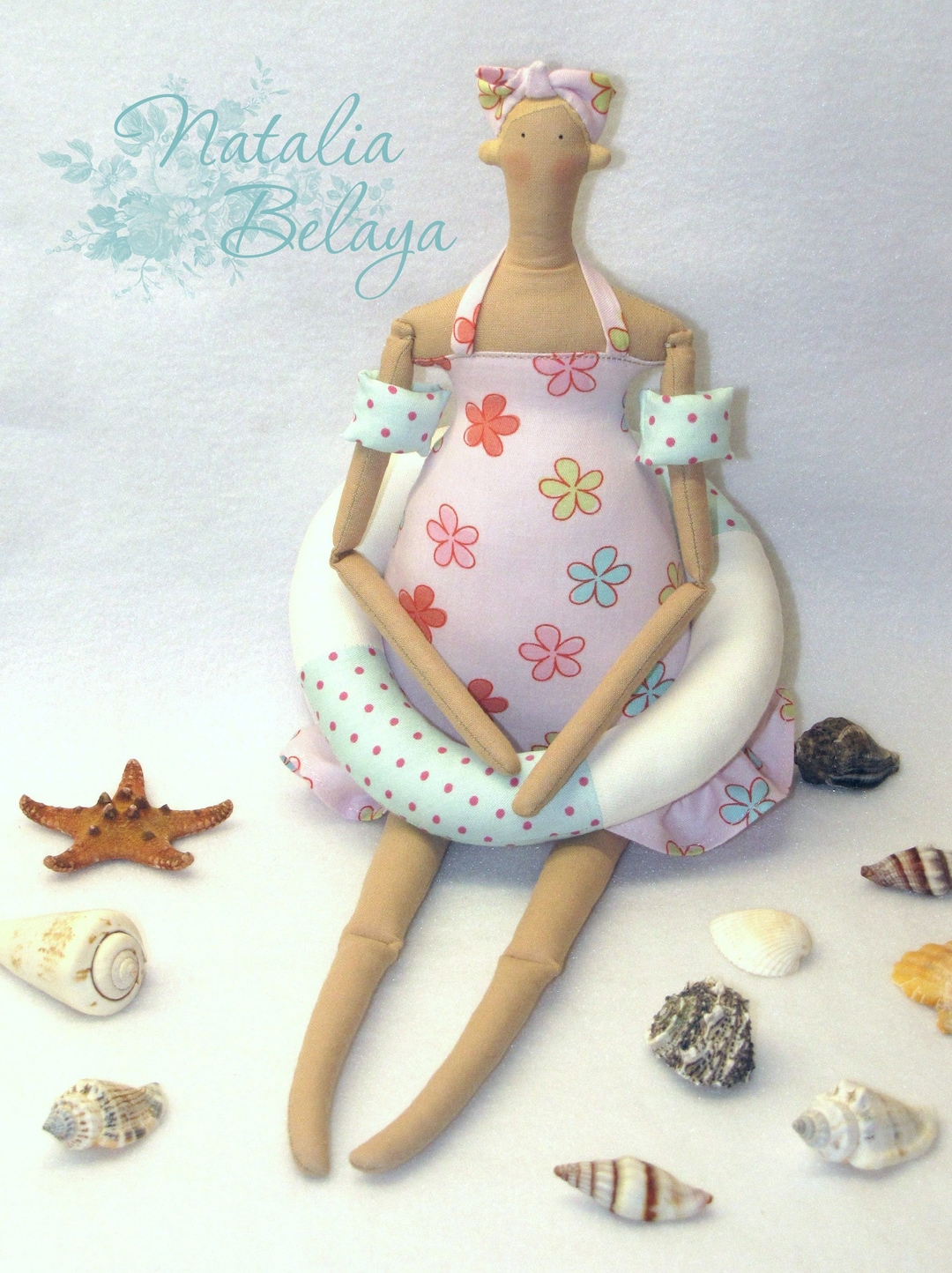 Tilda Doll Swimming Girl, Bathing Beauty Tilda Beach Doll, Handmade ...