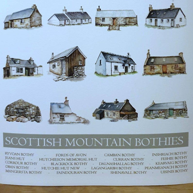 Scottish Mountain Bothies A4 poster | Etsy