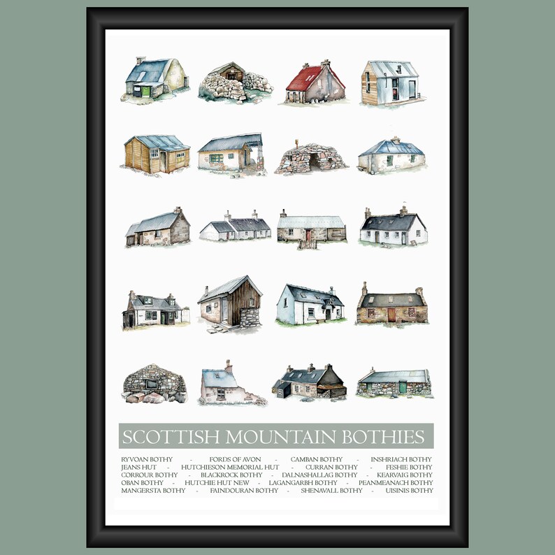 Scottish Mountain Bothies A4 Poster - Etsy