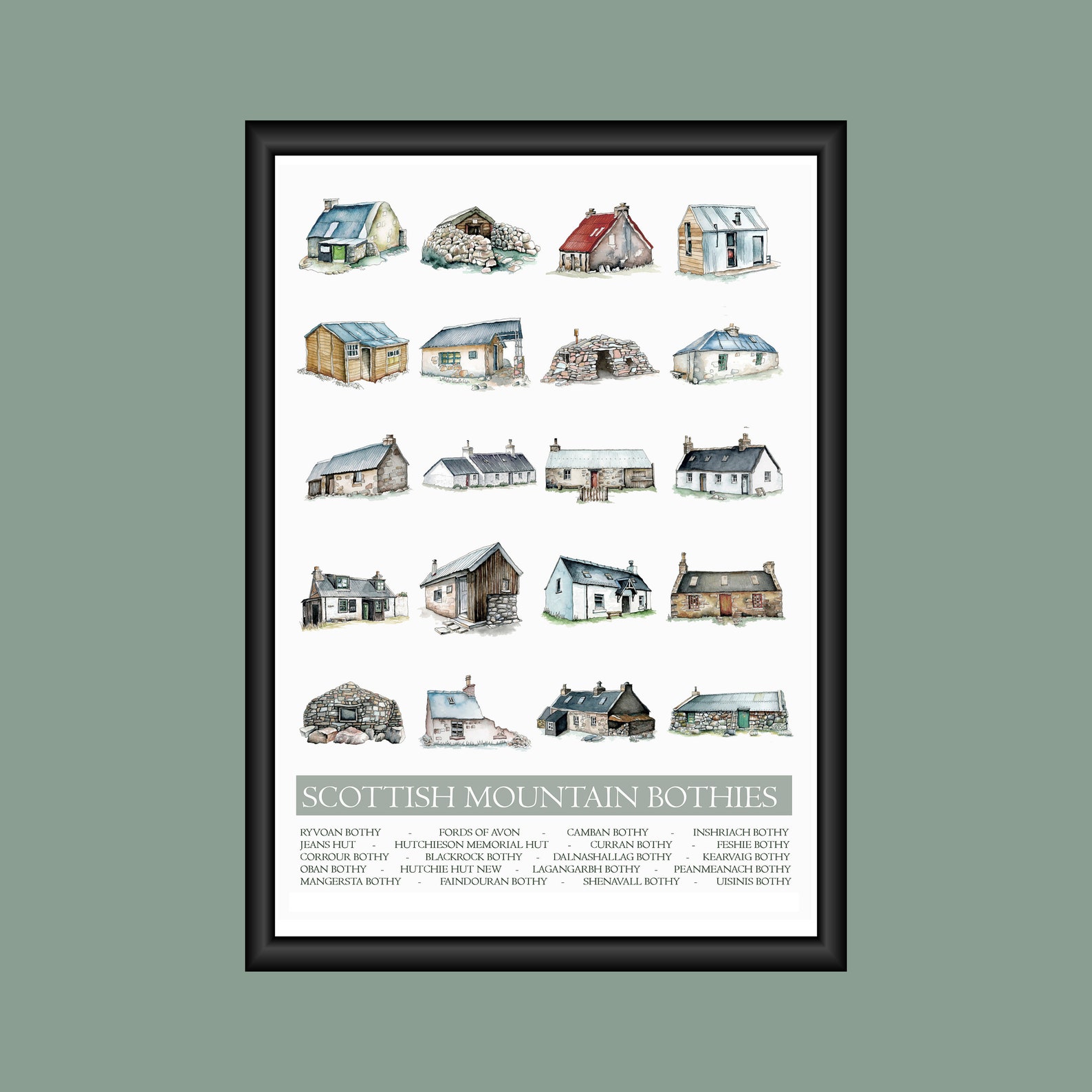 Scottish Mountain Bothies A4 poster | Etsy