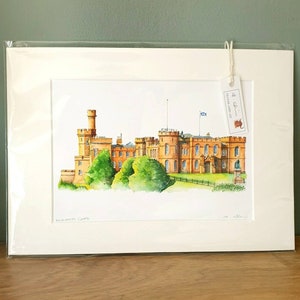 Inverness Castle Print in Mount, Inverness Painting, Scotland Art, - Etsy
