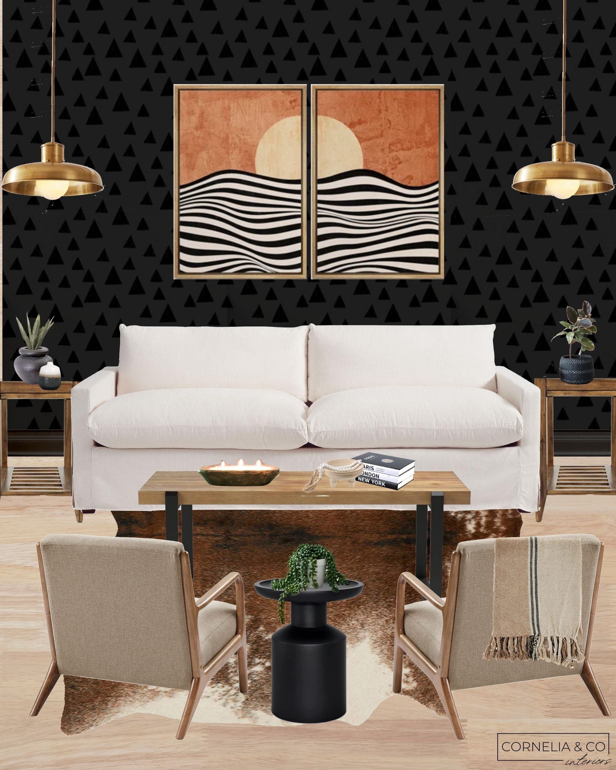 Bachelor Pad Custom E-design Mood Board - Masculine Interior Design ...