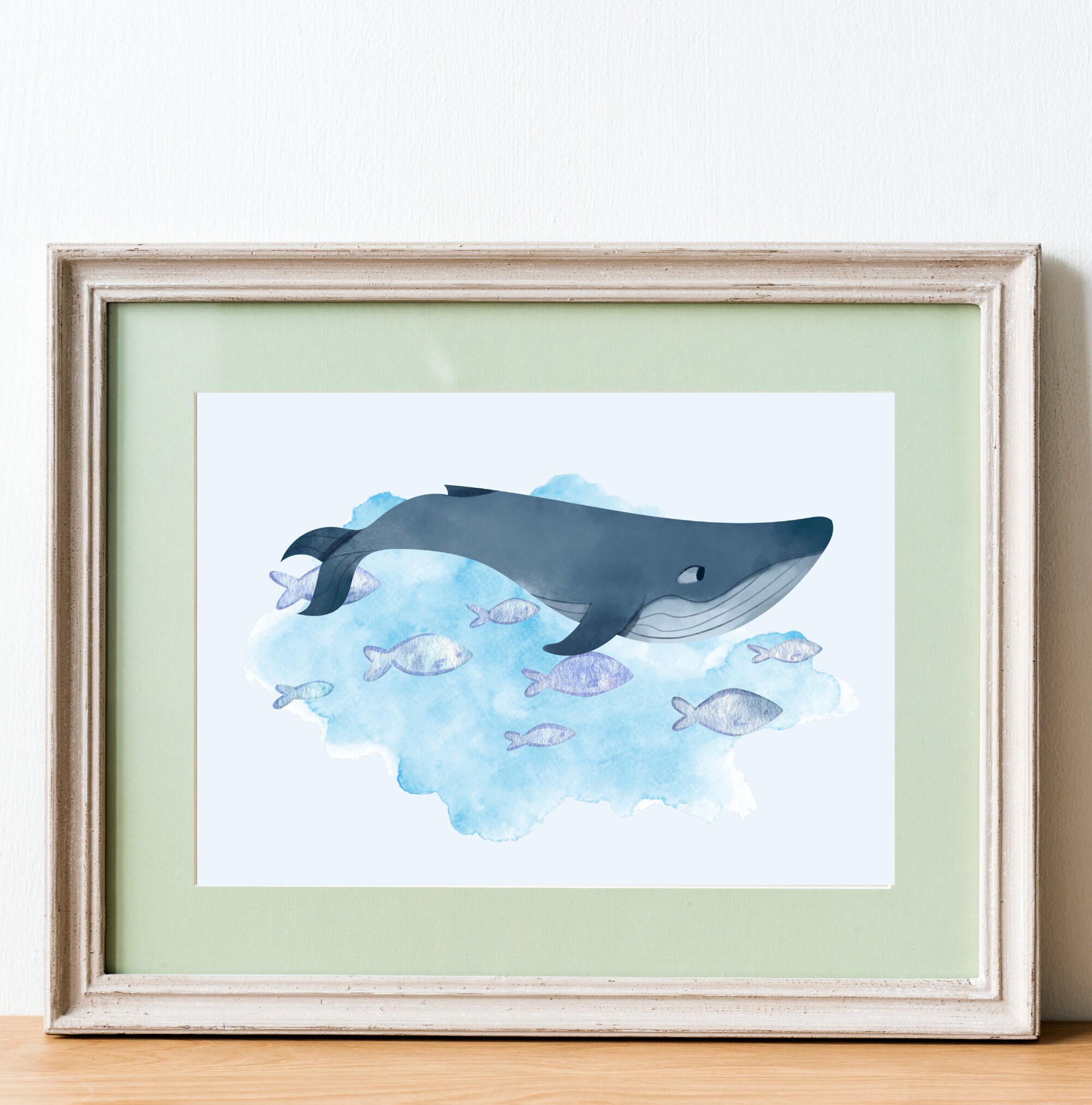 Printable Nursery Wall Art Set of 3 Watercolor Under the Sea Print ...
