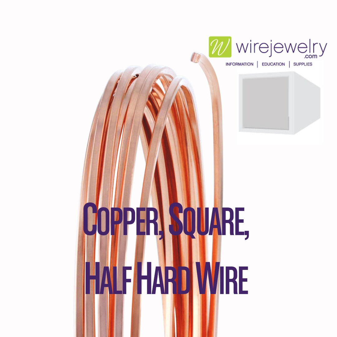 Copper, Square, Half Hard Jewelry Wire, Various Gauges & Lengths - Etsy