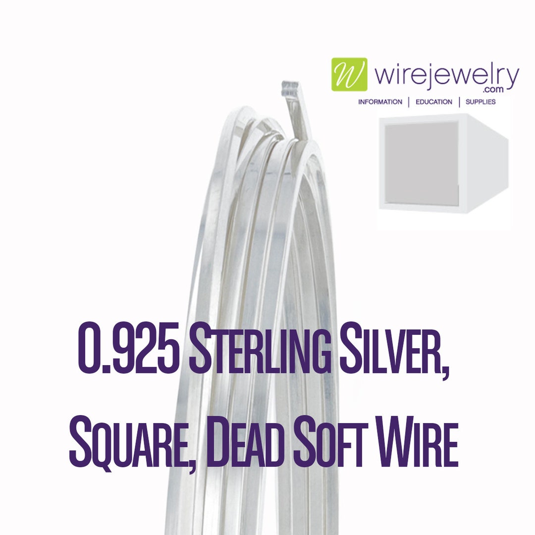 0.925 Sterling Silver, Square, Dead Soft Jewelry Wire, Various Gauges ...