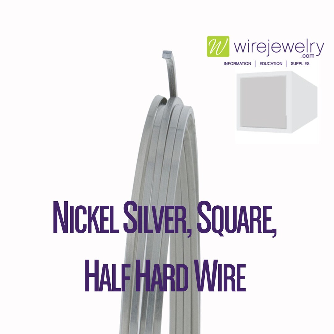Nickel Silver, Square, Half Hard Jewelry Wire, Various Gauges & Lengths ...