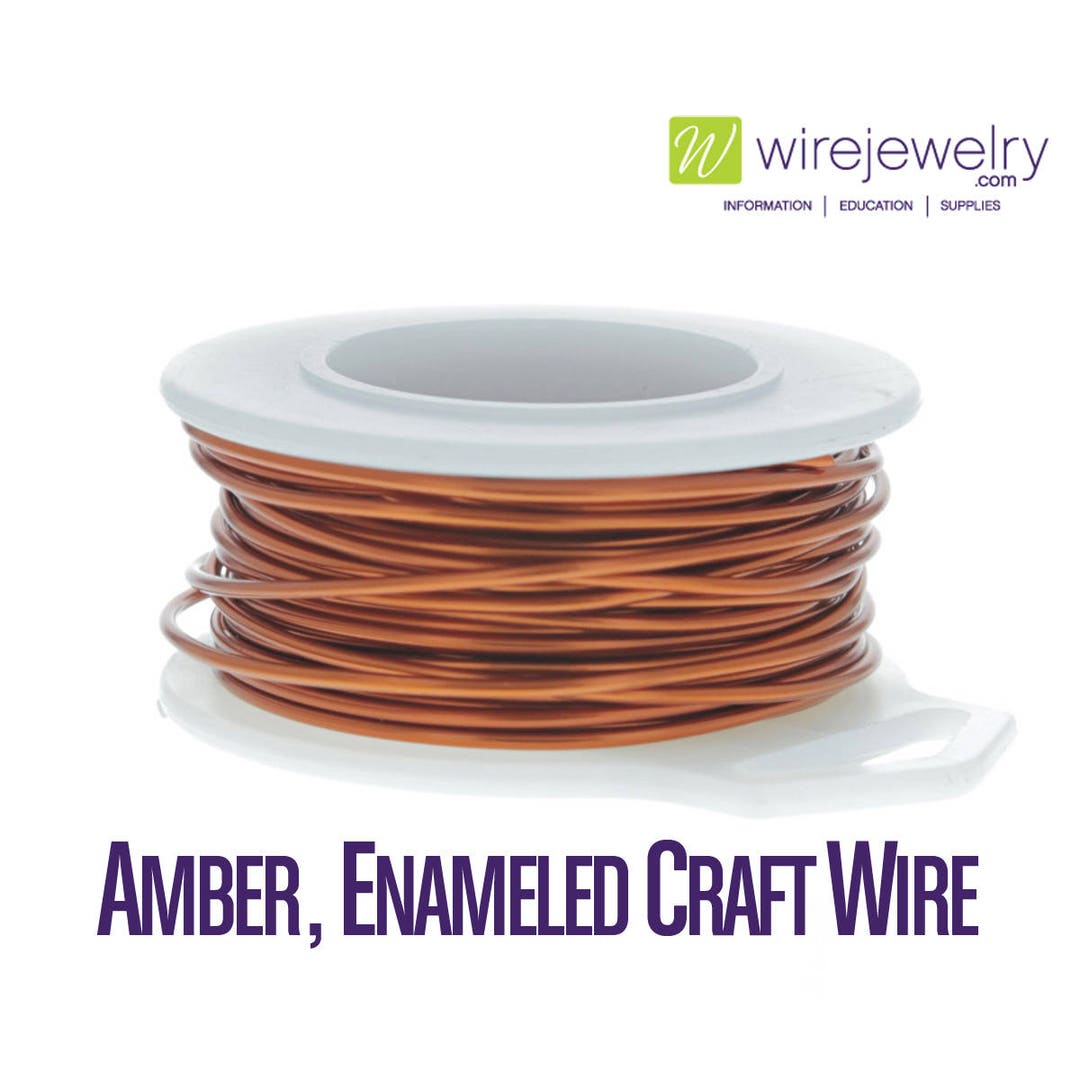 Amber, Enameled Copper Craft Wire, Round, Various Gauges and Lengths - Etsy