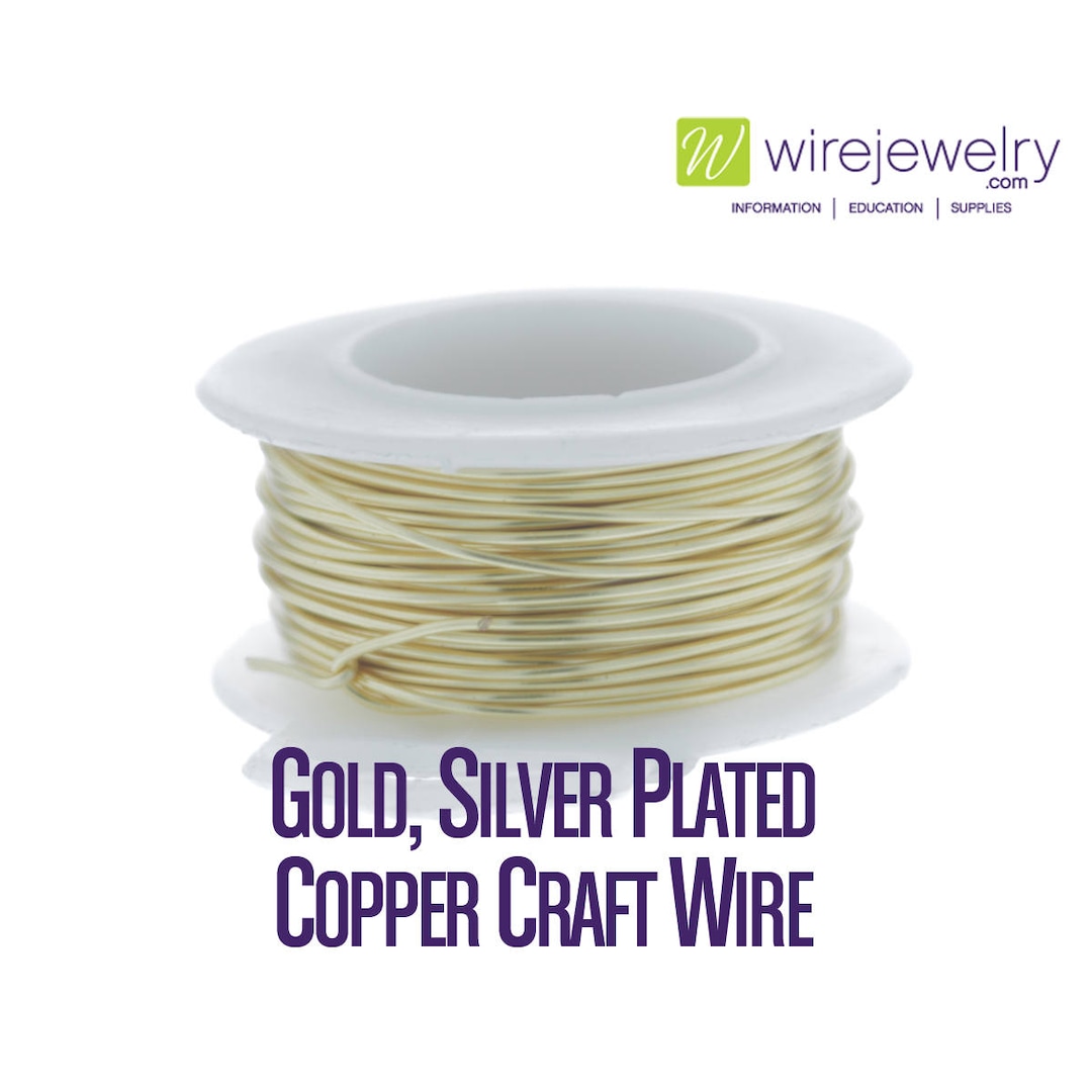 Gold, Silver Plated Copper Craft Wire, Round, Various Gauges and ...