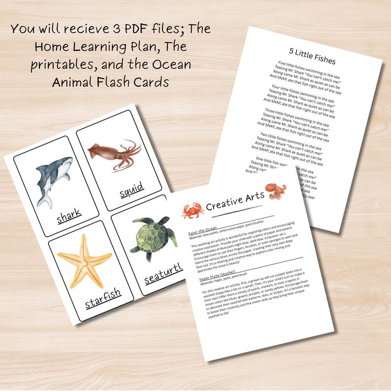 Ocean Animal Toddler Lesson Plan | 4-week Home Learning | Printable ...