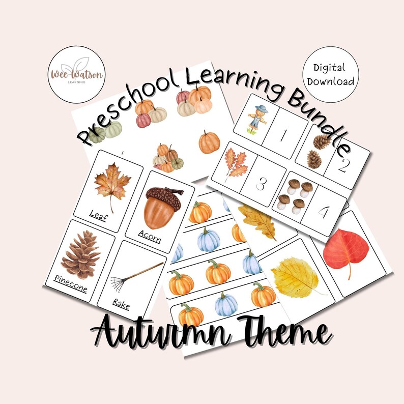Fall Preschool Printable Activities, Homeschool Printable Resources ...