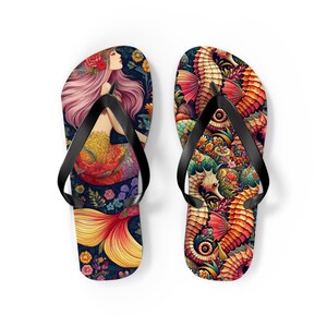 Mermaid: Flip Flops (siren & Sea Dragon) - Etsy
