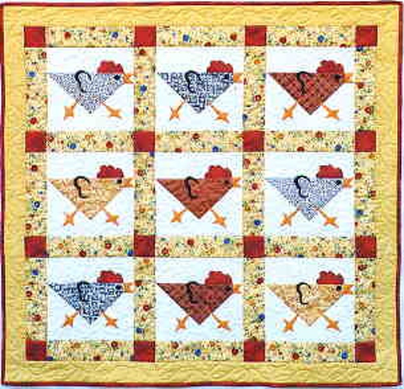 Running Chickens Wall Quilt / Table Runner / Placemats Pattern - Etsy