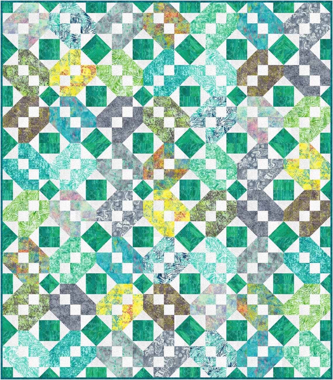 Gathering Quilt Pattern in 3 Sizes: Baby Throw & Queen | Etsy