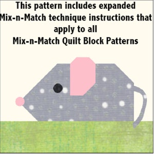 Q510 Patch Mouse Block With This Pattern Includes Expanded Mix-n-match ...