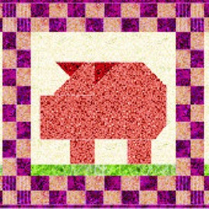 Patch Pig Quilt Block - Digital Download - Etsy