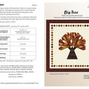 Big Tree Quilt Pattern - Etsy