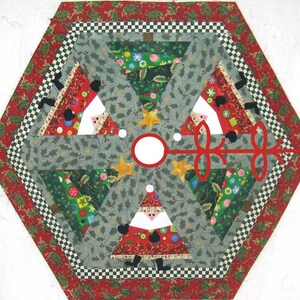 Dance Santa Dance Paper-pieced Quilt Pattern Placemats Wall Quilt Tree ...