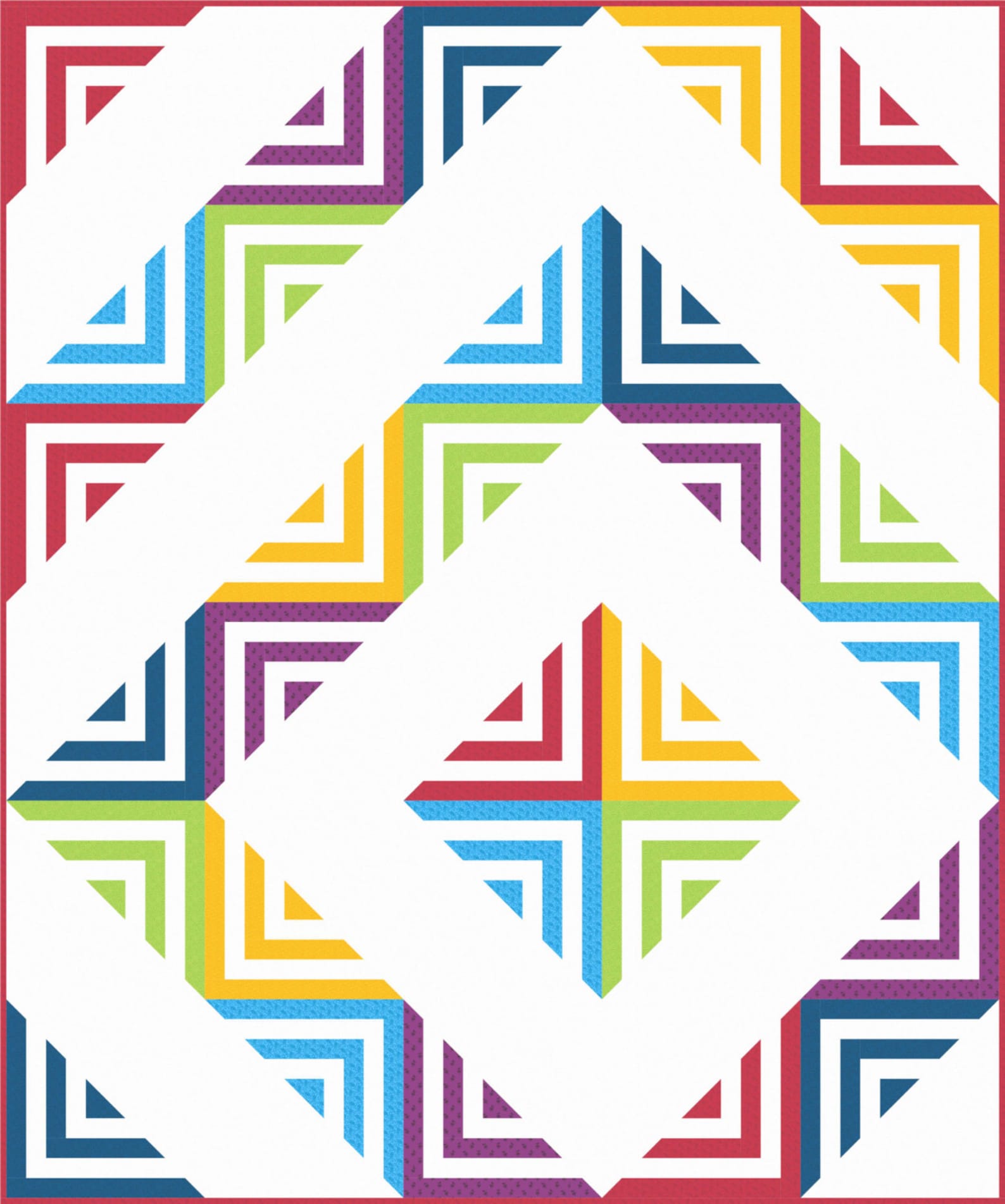 Slice Quilt Pattern a Modern Quilt in 2 Sizes: Throw and - Etsy