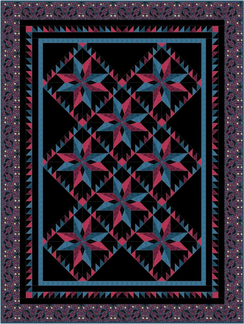 Estrella Paper Pieced Quilt Pattern in 2 Sizes - Etsy