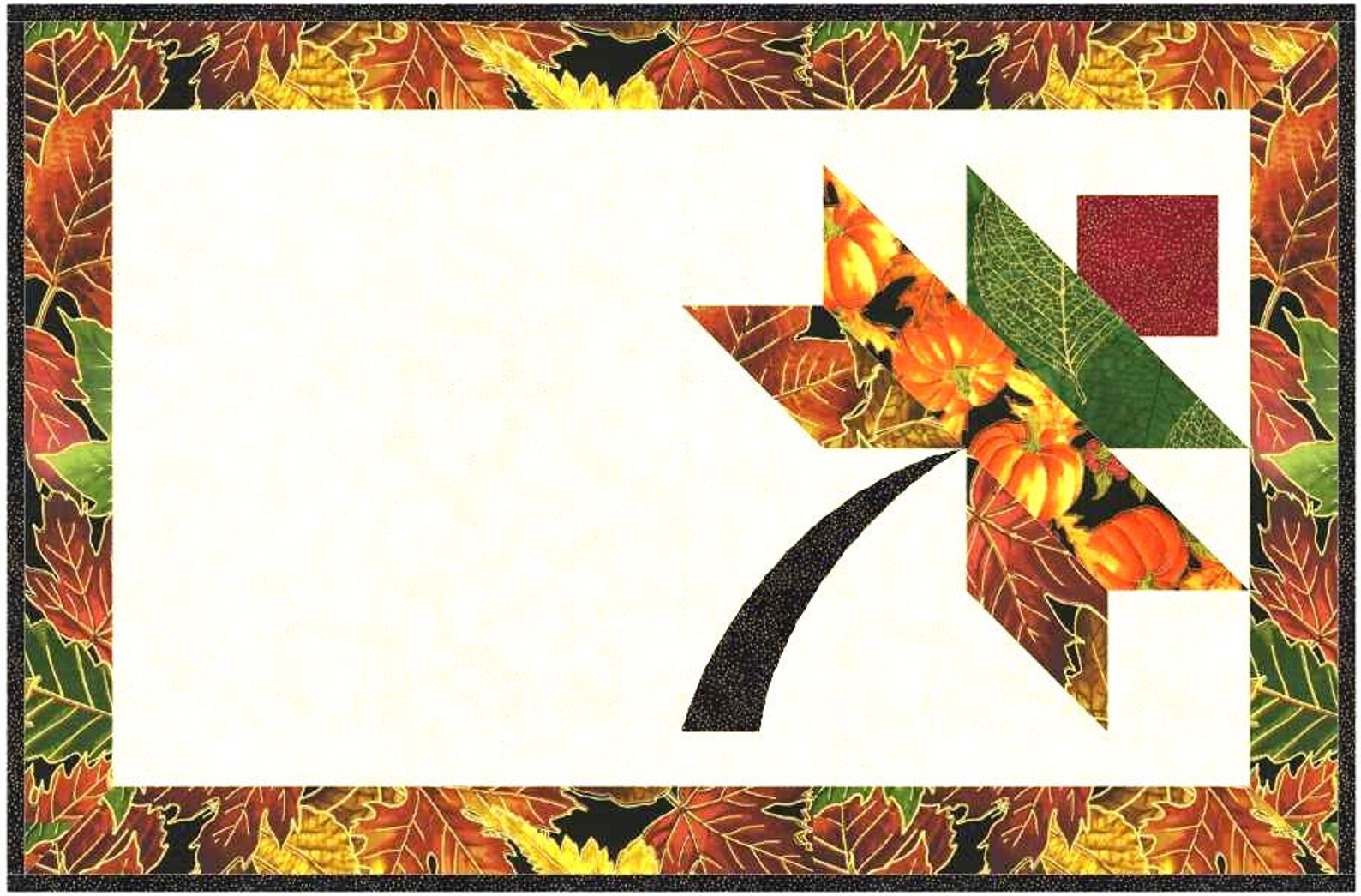 Falling Into Autumn Quilt Pattern (throw, Table Runner Placemats ...