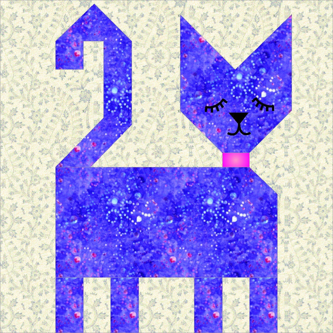 Patch Cat Quilt Block Pattern - Etsy