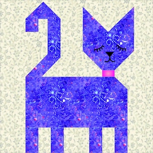 Patch Cat Quilt Block Pattern - Etsy