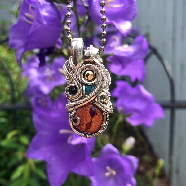 Heady Wire Wrapped Pendant - Etsy