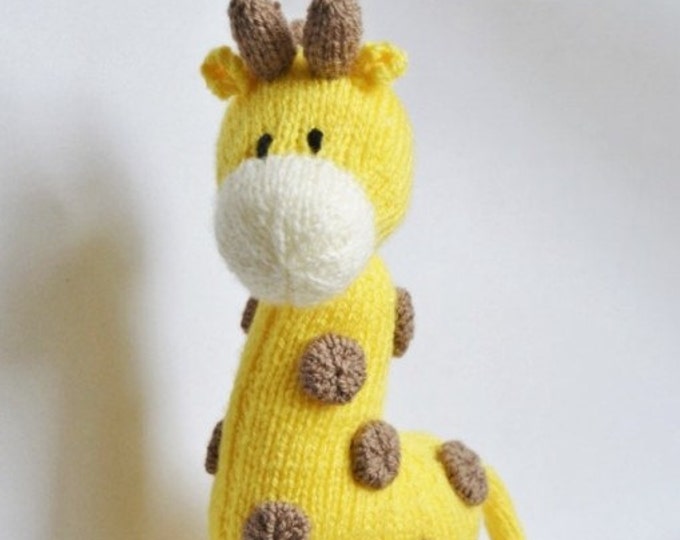 Giraffe Knitting Pattern, Giraffe Knit Pattern, Giraffe Toy Knitting ...