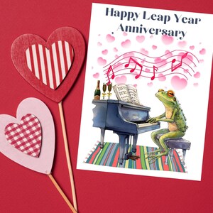 Printable Leap Year Anniversary Card, Digital Couple Card, Leap Year ...