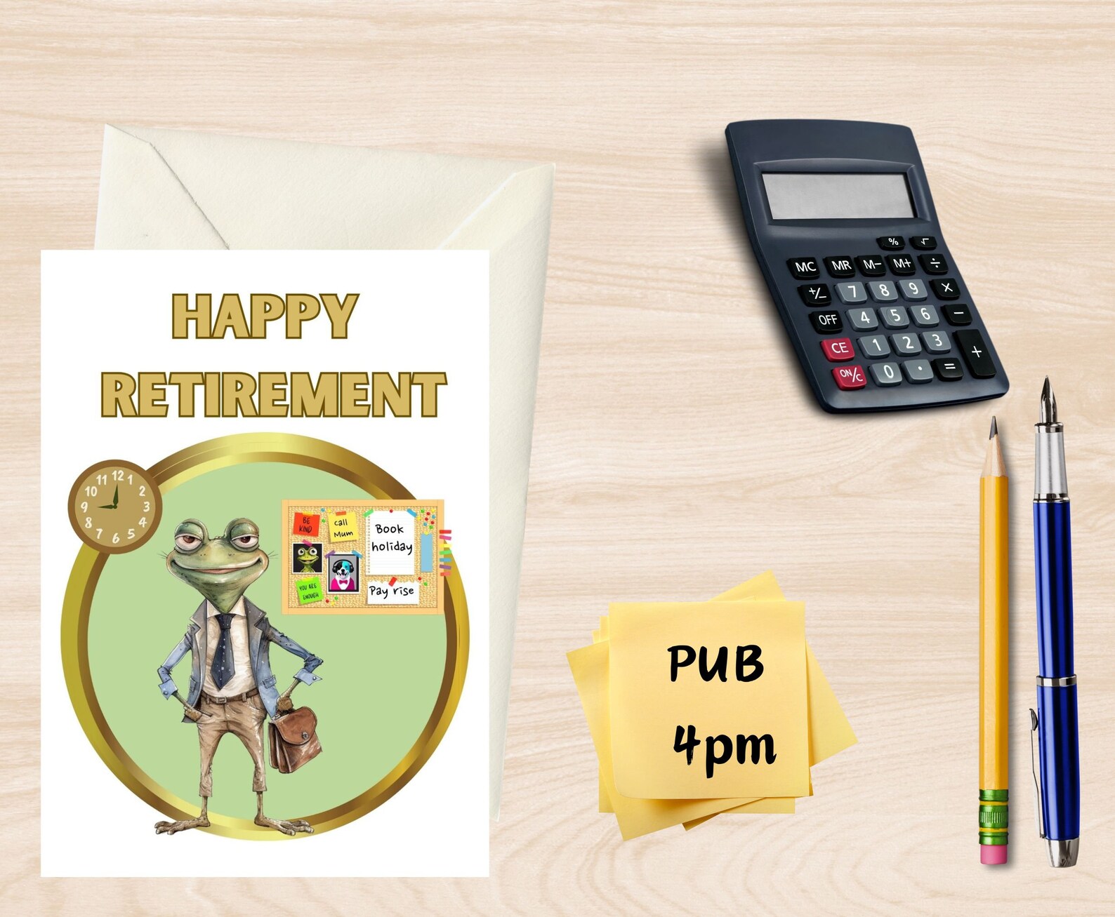 Frog Retirement Card, Leaving Card, You're Retiring Card, Happy ...