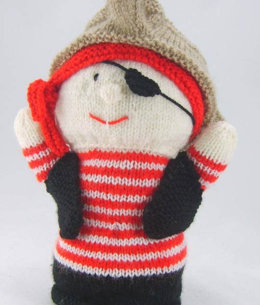 Pirate Hand Puppet Knitting Pattern Pirate Knitting Pattern - Etsy