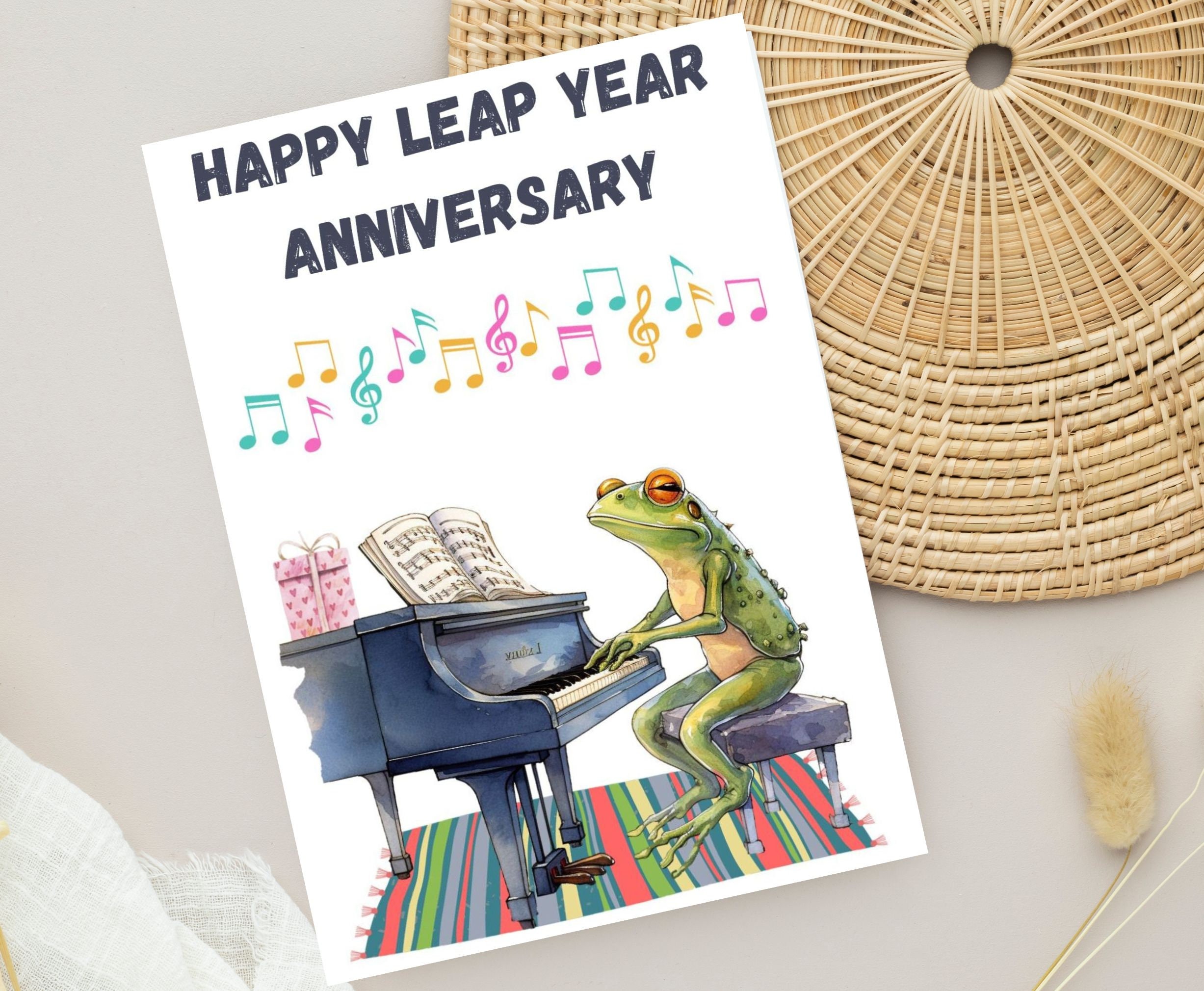 Leap Year Anniversary Card, A6 Leap Year Card, Funny Frog Card ...