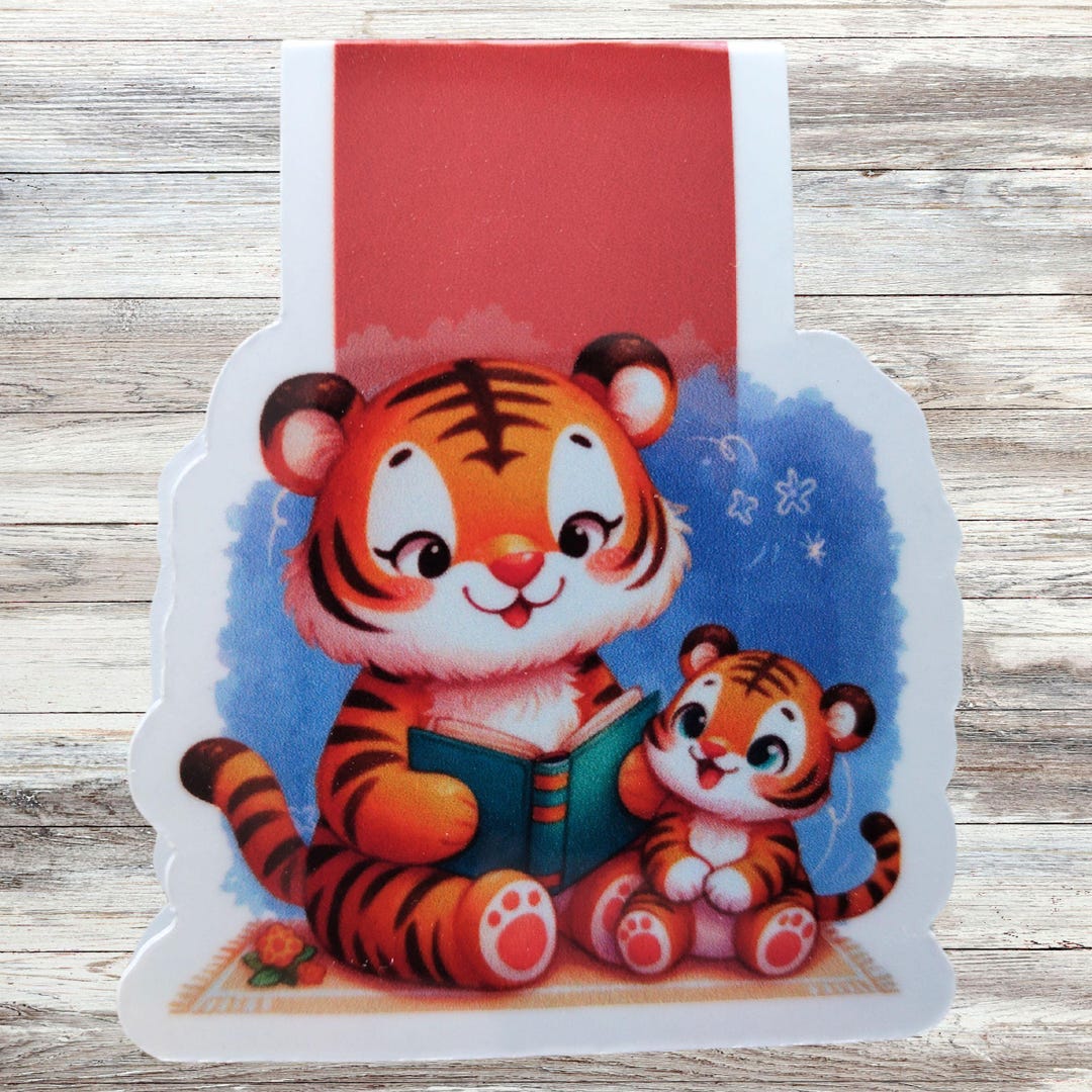 Tiger Magnetic Bookmark Kids Reading Book Gift Childs Bookish Gift ...