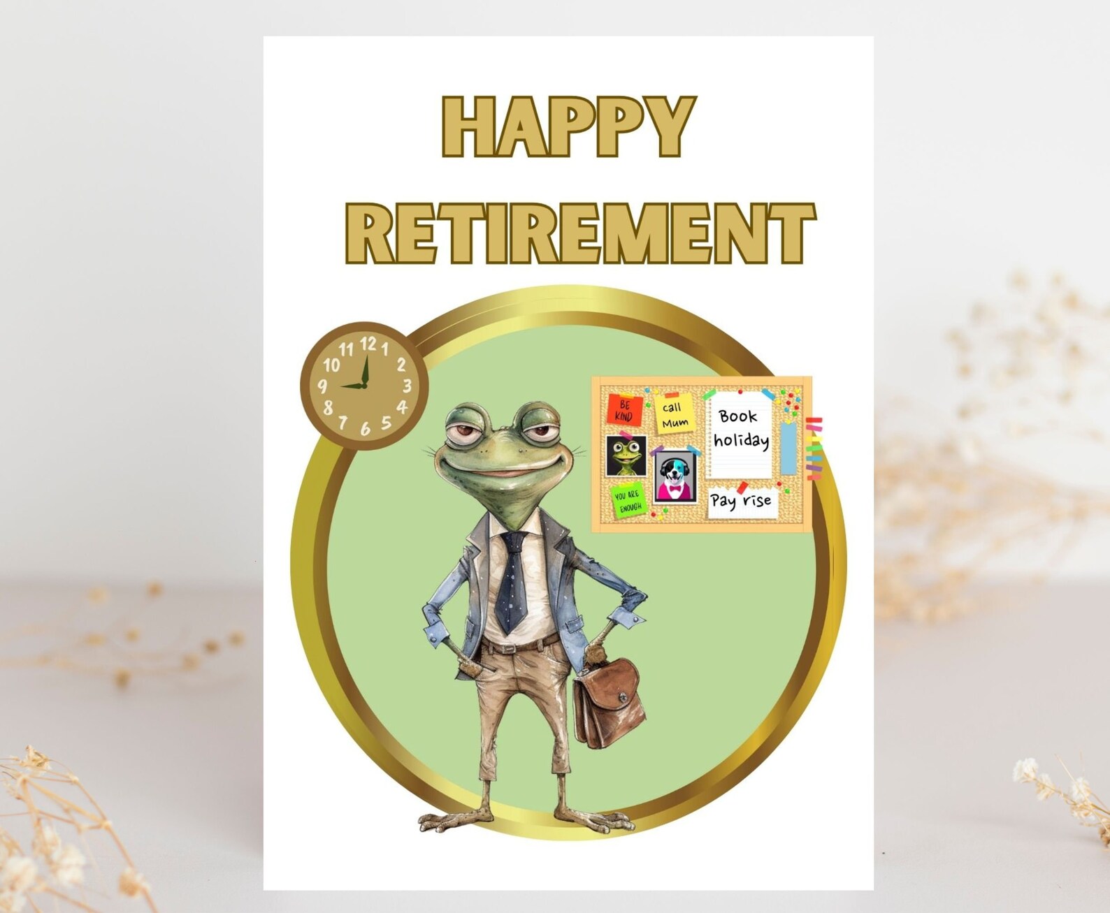 Frog Retirement Card, Leaving Card, You're Retiring Card, Happy ...