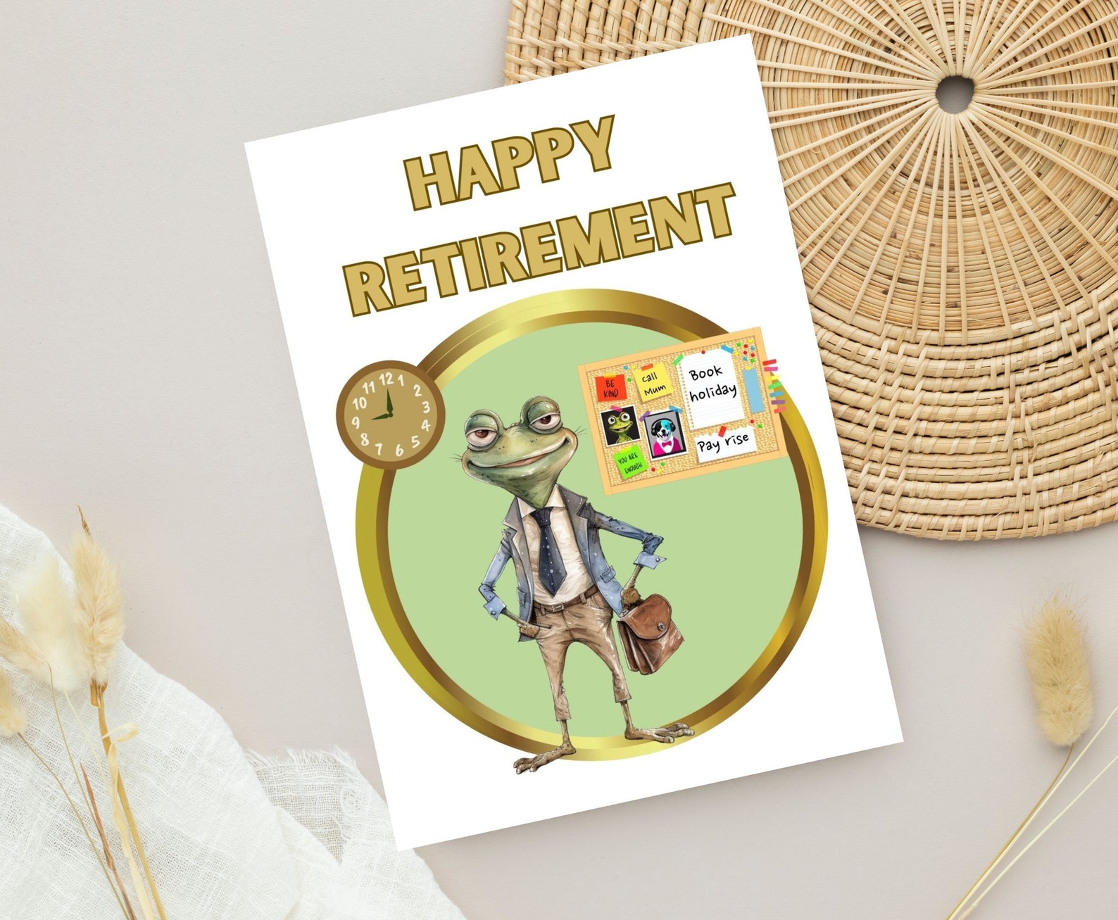 Frog Retirement Card, Leaving Card, You're Retiring Card, Happy ...