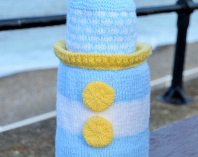 Lighthouse Knitting Pattern, Novelty Toilet Roll Cover Knitting Pattern ...